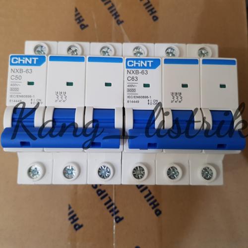 Jual Mcb 3P 50A / 63A Chint NXB-63 - 63A - Kab. Karawang - KangListrik | Tokopedia