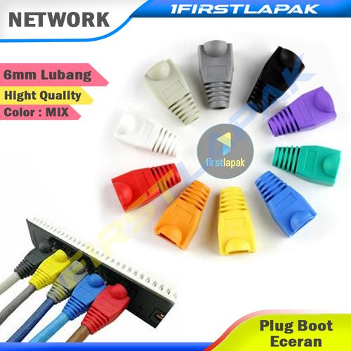 Jual Plug Boot Rj45 Cat5e Ecer Plugboot Kabel Lan Cat5e cat6 FTP UTP ...