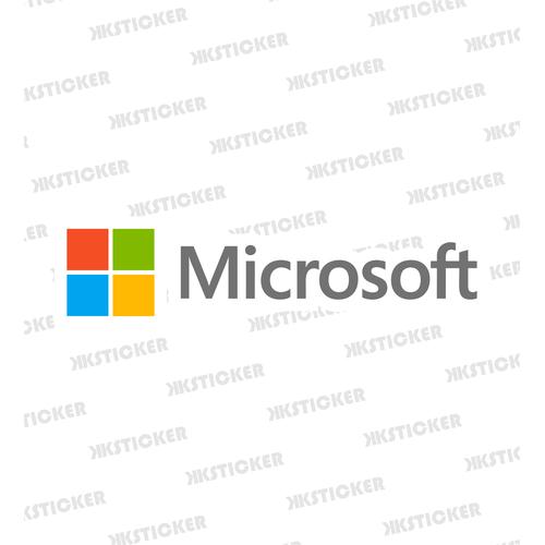 Jual Sticker Microsoft | Stiker Vinyl Anti air + Laminasi - Microsoft ...
