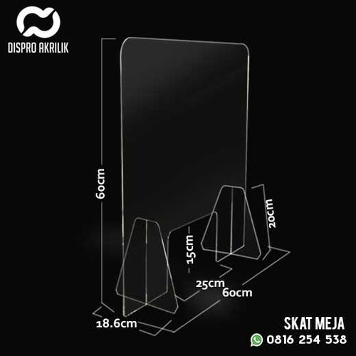 Jual Pembatas meja acrylic/ table divider/ penyekat meja akrilik ...