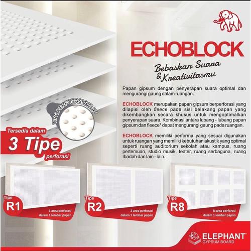 Jual Papan Gypsum Elephant EchoBlock R1, R2 & R8 - Kota Bekasi - bts ...