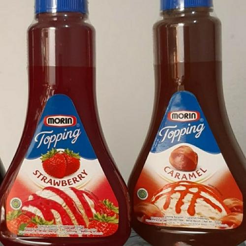 Jual MORIN Topping Caramel / Strawberry Sauce 310gr botol DOT - Caramel ...