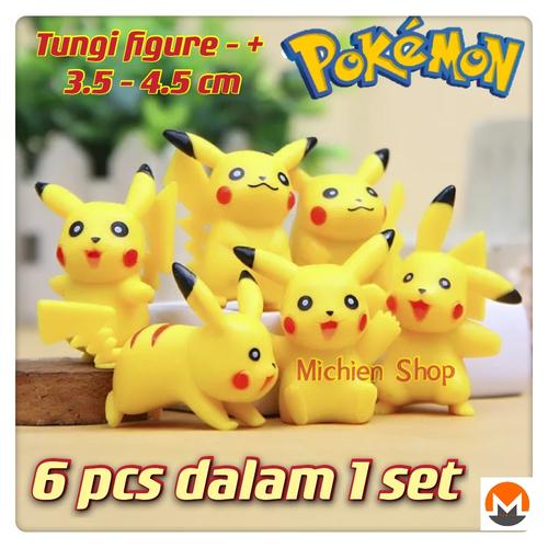 Jual Figure set Pikachu isi 6 pcs / Mainan Anak Pokemon Pikachu ...