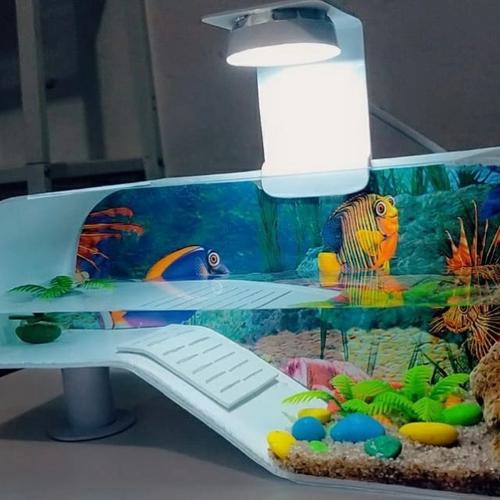 Jual aquarium mini/pvc/akriluk/untuk ikan kecil cupang,guffy,kura-kura ...