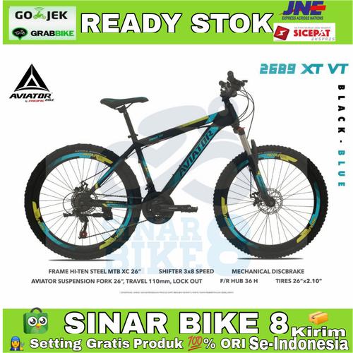 Jual Sepeda Gunung 26 Inch MTB AVIATOR 2689XT - VT 24 Speed Double ...