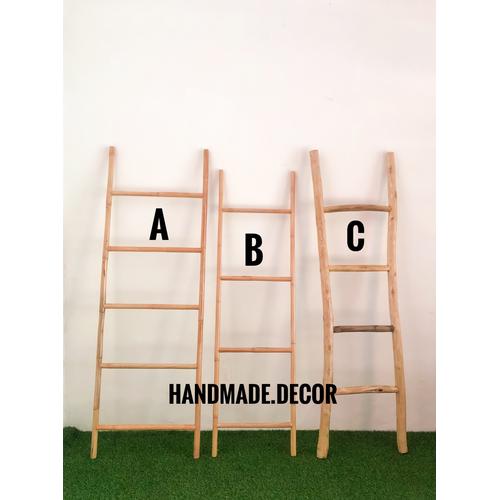 Jual Ladder tangga hanger rotan tempat gantungan mukena sajadah jilbab ...