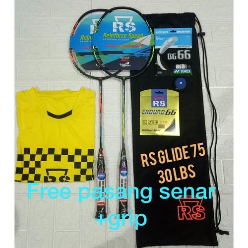 Jual Raket Badminton RS GLIDE 75 SMASH/CONTROL paketan Full set ...