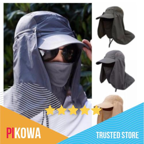Jual Topi Mancing Gunung Pelindung Muka Wajah Anti UV Matahari bisa ...