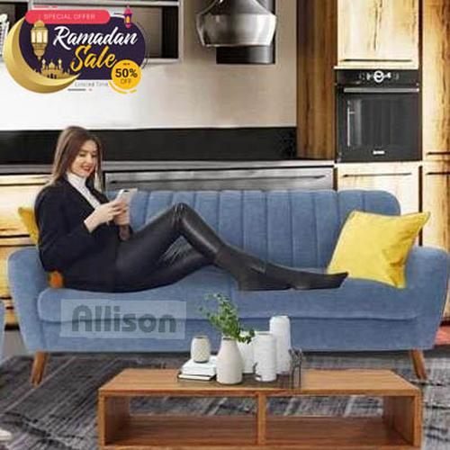 Promo Allison Sofa Minimalis Scandinavian Ferra Warna Aqua - 3 Seater ...