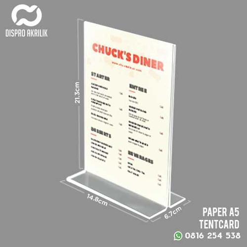 Jual Tent card menu a5 / display menu a5 TC02 - Kota Tangerang - Dispro ...