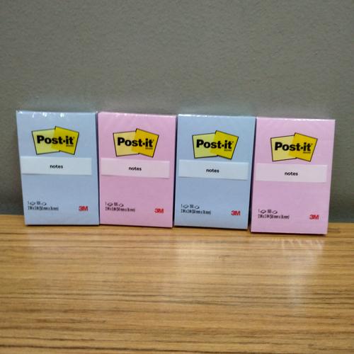 Jual 3M post it sticky note 656 milenial pink + cloud blue 2inch x ...