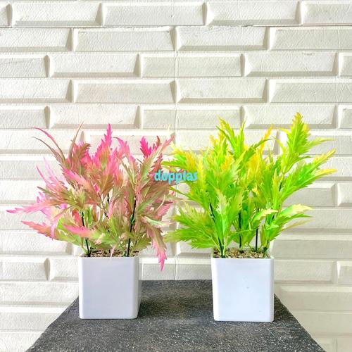 Jual Tanaman Hias Daun Garigi Gradasi Warna Plastik Artificial Pot ...