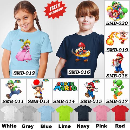 Jual [FREE NAMA!!] Kaos Anak / Family Super Mario - Cotton Combed 30s - Ukuran Dewasa, Pink ...