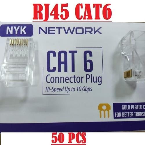 Jual Konektor RJ45 Cat 6 - Connector Rj45 Cat6 - Kepala Kabel lan ...