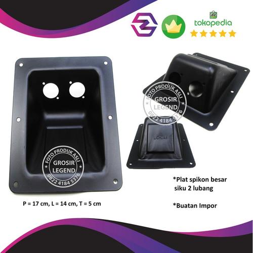 Jual Plat spikon speakon terminal speaker besi besar siku 2 lubang ...
