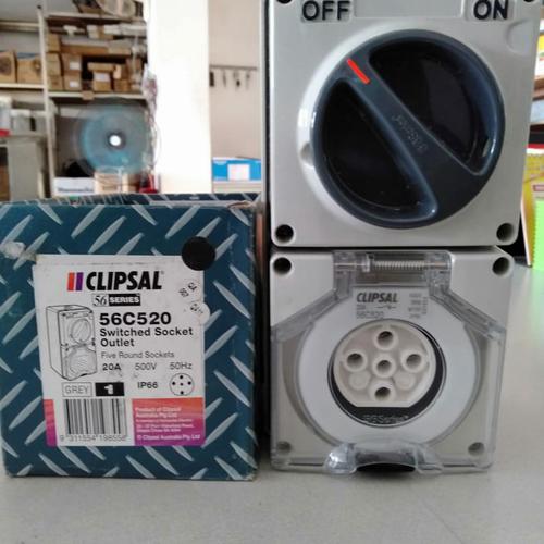 Jual Clipsal Switched Socket Outlet 20A 500V IP66 500V 5 Pin (Type ...