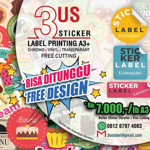 Jual STIKER LABEL KEMASAN BAHAN CROMO A3+ MURAH - Jakarta Selatan ...