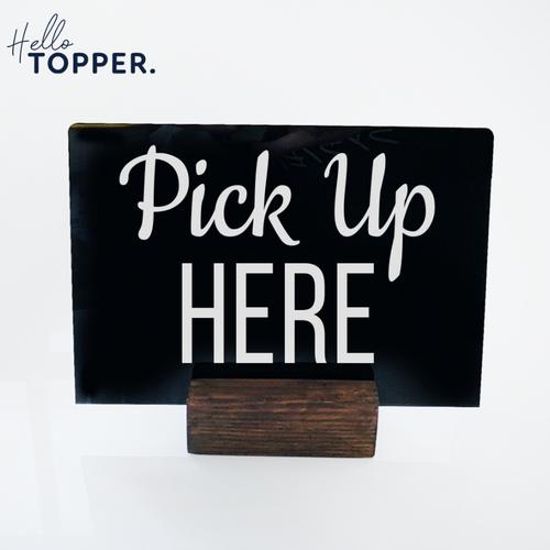 Jual Pick Up Here Sign Standing Kayu | Sign Meja Ambil Disini - Jakarta ...