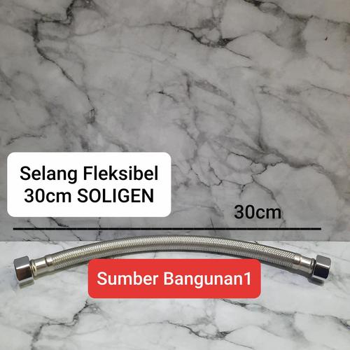 Jual Selang fleksibel 30cm SOLIGEN selang besi kloset wastafel closet ...