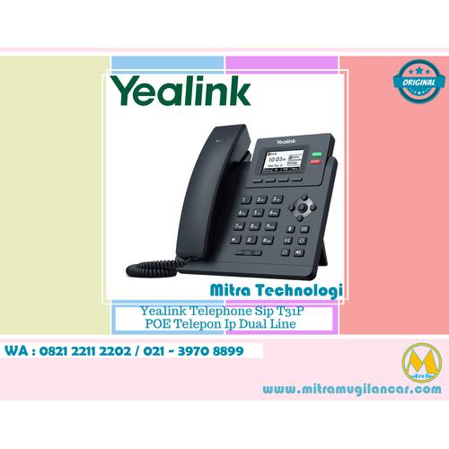Jual Yealink Telephone Sip T31P POE Telepon Ip Dual Line HARGA TERMURAH ...