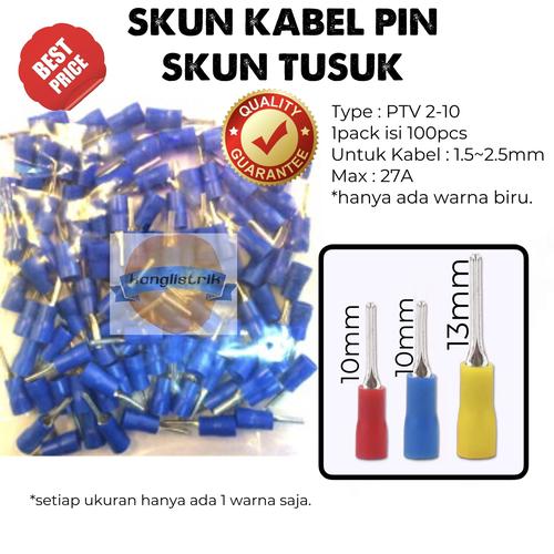 Jual SKUN PIN TUSUK 1.5~2.5mm / SKUN KABEL TUSUK PTV 2-10 - Jakarta ...
