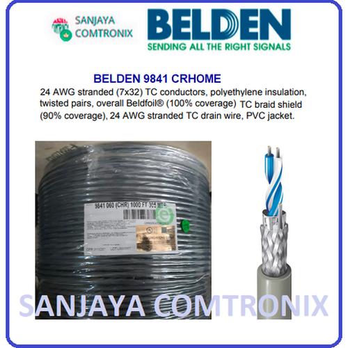 Jual BELDEN 9841 Chrome Cable RS-485 Multi-Conductor 24 AWG stranded 1 ...