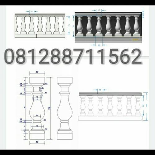 Jual botol, pion, pagar, catur, ornamen, reling, pagar, grc, beton ...