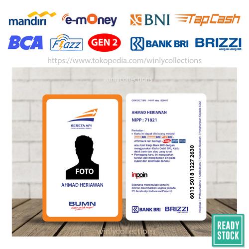 Jual Eksklusif Emoney Etoll Edisi Kartu ID CARD PT KAI - BRI BRIZZI -2 ...