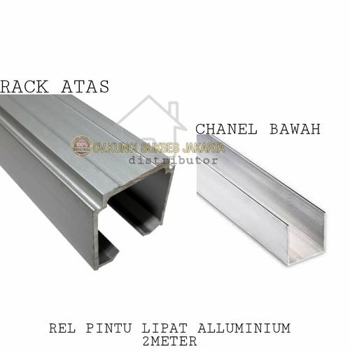 Jual rel atas bawah pintu lipat ARN 200 tebal 3.5mm alluminium 2meter ...