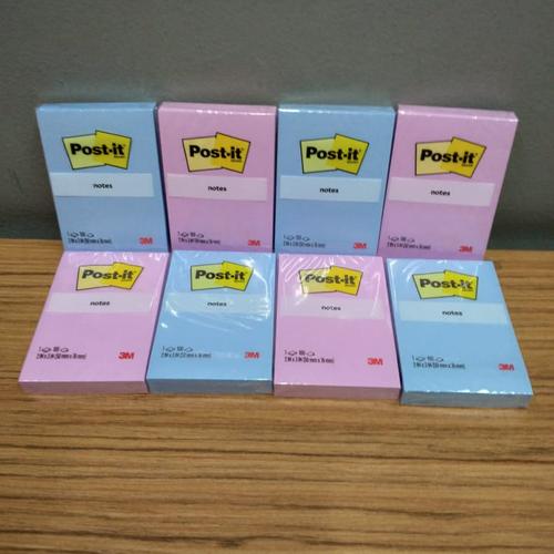 Jual 3M post it sticky note 656 colour millenial pink + cloud blue ...