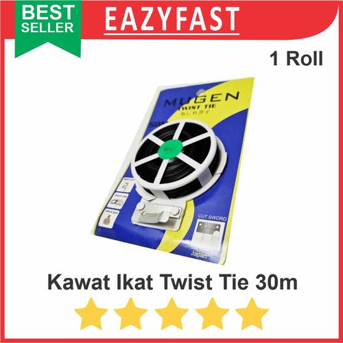 Jual Cable Twist Tie Kawat Ikat Kabel Wire Sellery Roll 30m Hitam Tis ...