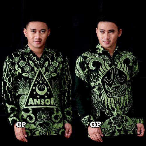 Jual Kemeja Batik NU Ansor & Banser Lambang Jagat Bintang Songo Warna ...