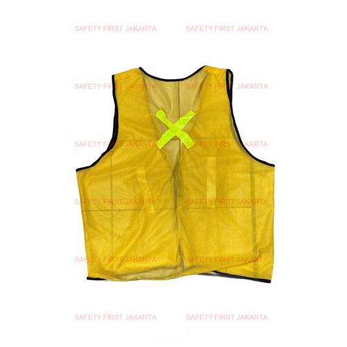 Jual Rompi Safety lokal X kuning safety vest jaring scotlite scotlight ...