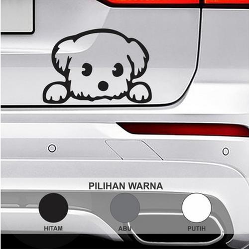 Jual Cutting Sticker Mobil Doggy Anjing Pudel Puddle Stiker Mobil ...