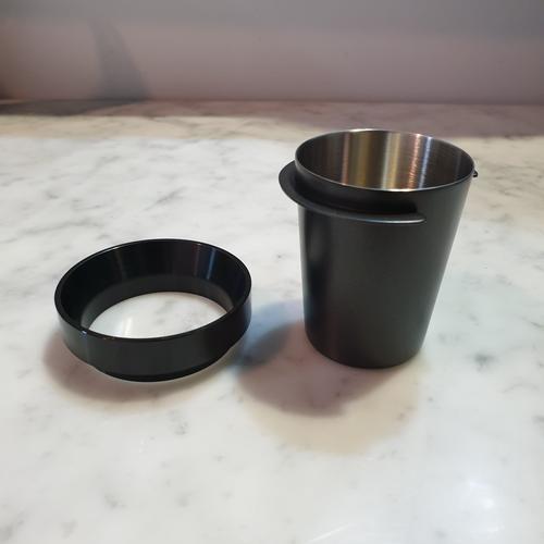 Jual Paket Dosing Cup 58mm + Dosing ring magnetic stainless 58mm coffee - Hitam - Kab. Tangerang ...