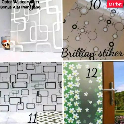 Jual Stiker / Lapisan Kaca / Sticker Kaca / Sudah ada lem Lebar 122 Cm ...