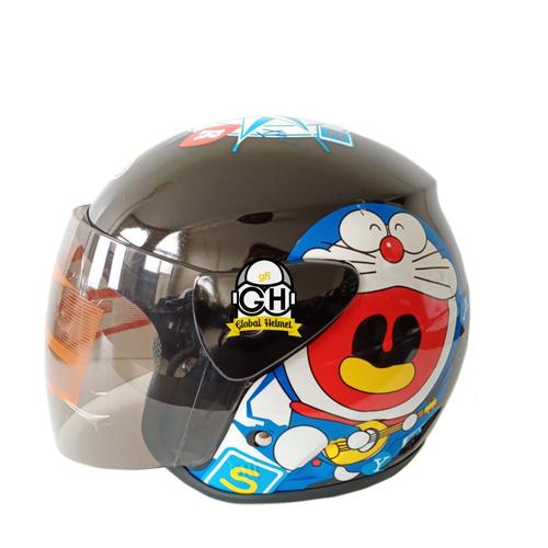 Jual HELM EVOLUTION DORAEMON BLACK HALF FACE MODEL GM EVO - Kota ...
