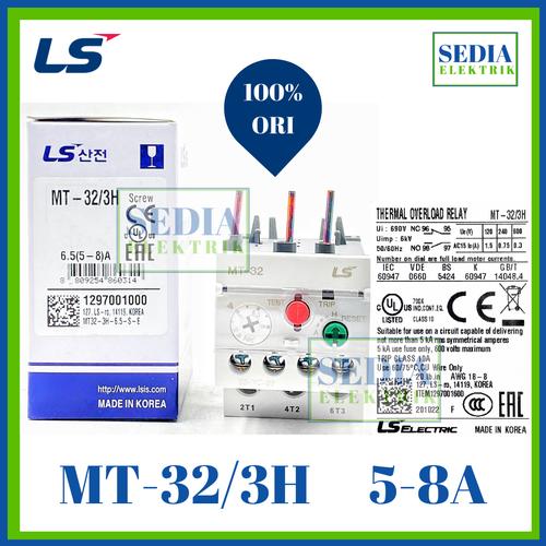 Jual LS THERMAL OVERLOAD RELAY MT-32/3H 5-8A 6.5A MT-32 MT 32 - Kota ...
