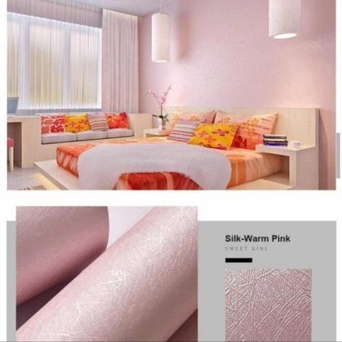 Jual WALLPAPER STIKER DINDING PINK POLOS BERTEKSTUR ASTRAK - pink ...