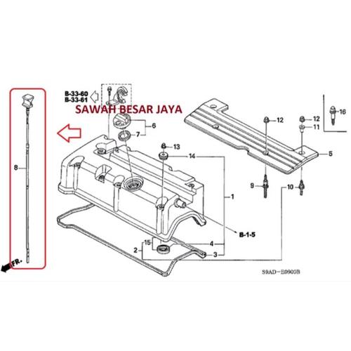 Jual Oil Level Gauge Dip Stick Stik Colokan Oli Mesin CRV Gen 2 Stream ...