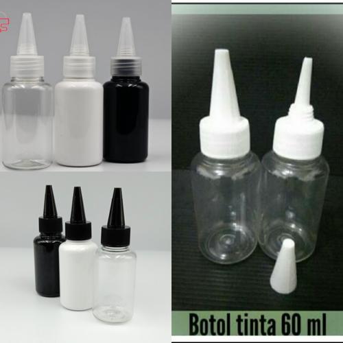 Jual Botol 60ml Botol Kerucut Botol Tinta 60ml Warna Tutup Random ...