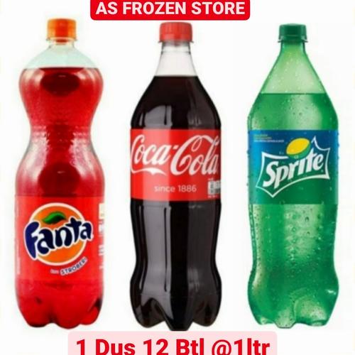 Jual Fanta / Coca Cola Original / Sprite Botol 1 Liter 1 Dus isi 12 Btl ...