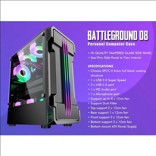 Jual CASING SIMBADDA BATTLEGROUND BG08 RGB - CASE GAMING SIM BG 08 ...