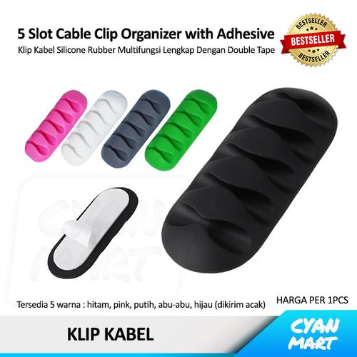 Jual Kabel Klip Organizer 5 Slot Cable Clip Penata Rapi Kabel Lan ...