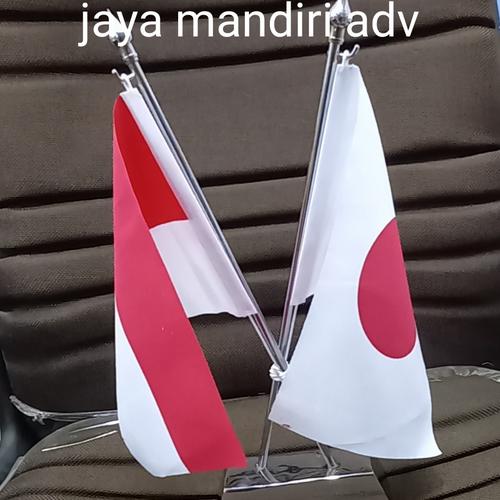 Jual bendera meja satin + tiang stenlis silang - Jakarta Pusat - jaya ...