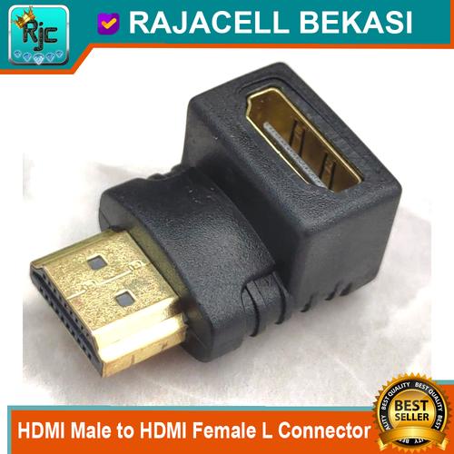 Jual HDMI Male to HDMI Female L shape 90° Connector Adapter HDMI ...