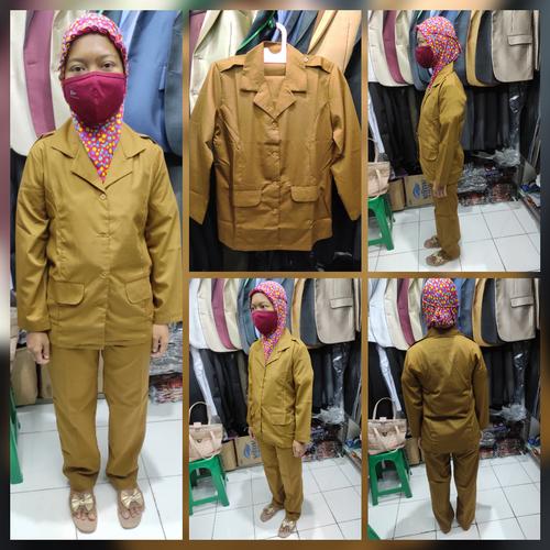 Jual Baju Seragam wanita Dinas PNS DKI PMDA Safari PDH ada Rok dan ...