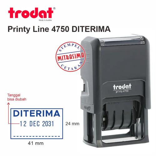 Jual Stempel Trodat 4750 DITERIMA dengan tanggal ditengah - Jakarta ...