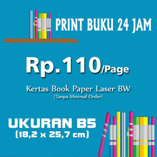 Jual PRINT BUKU MURAH DAN CEPAT uk B5 Kertas Bookpaper HITAM PUTIH ...