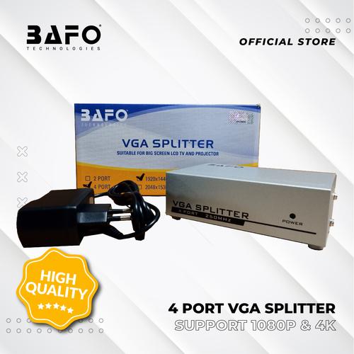 Jual VGA Spliter 4 Port Bafo 250Mhz / Splitter 1-4 / 4port - Kota ...